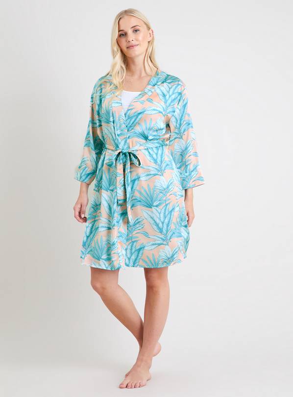 Buy Palm Print Silky Kimono - XL | Dressing gowns | Argos