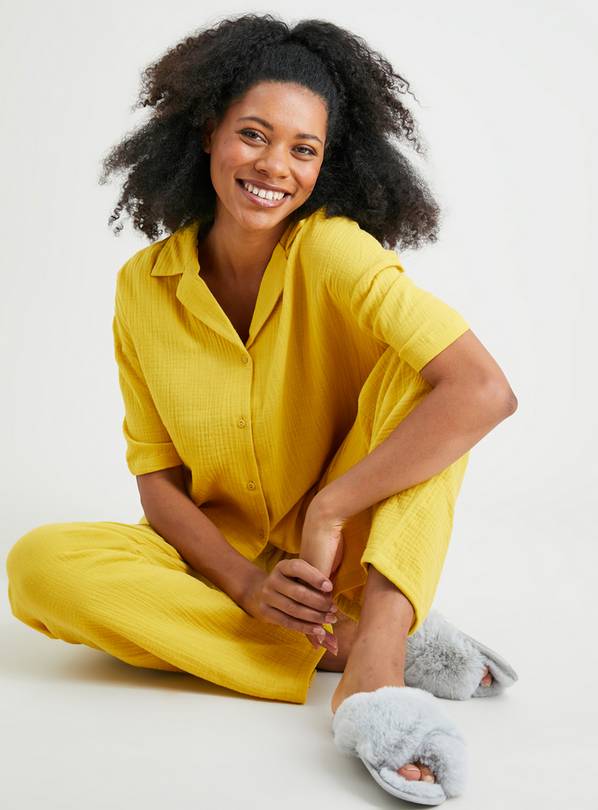 Buy Chartreuse Woven Double Cloth Pyjamas - 16 | Pyjamas | Argos