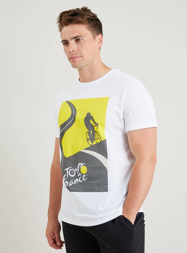 Buy White Tour de France Printed Logo T Shirt - M - XXXL | T-shirts and ...