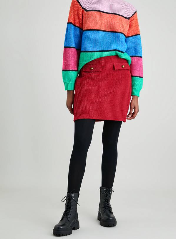 Buy Red Bouclé Mini Skirt - 14 | Skirts | Argos