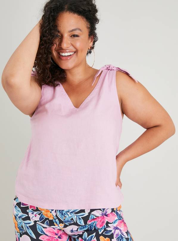Buy Lilac Linen-Rich Cami Top - 8 | Tops | Argos