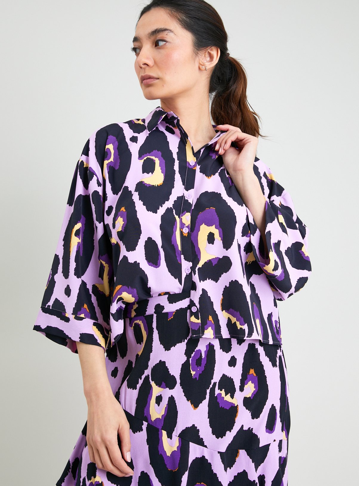 Lilac Leopard Print Coord Boxy Shirt review | 9.5 / 10