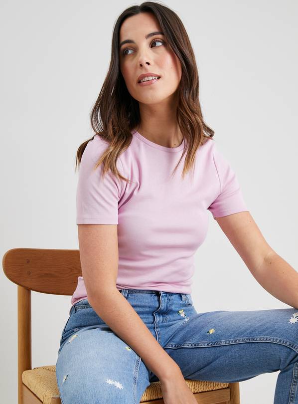 Buy Lilac Slim Fit T-Shirt - 18 | T-shirts | Argos