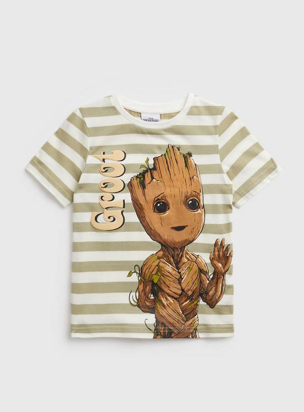 Buy Marvel Guardians Of The Galaxy Stripe Groot T-Shirt 5-6 years | T ...