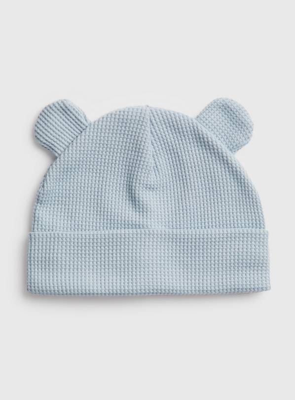Buy Blue Bear Waffle Hat 6-12 months | Accessories | Argos