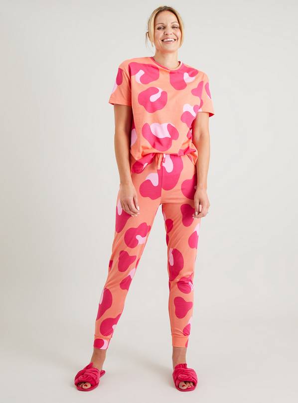 Buy Orange & Pink Leopard Print Pyjamas 22 | Pyjamas | Argos