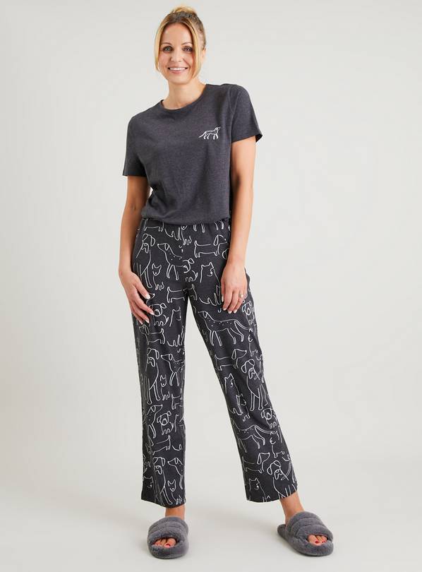 Buy Charcoal Dog Print Pyjamas 10 | Pyjamas | Argos