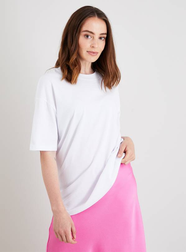 Buy White Oversized T-Shirt 22 | T-shirts | Argos