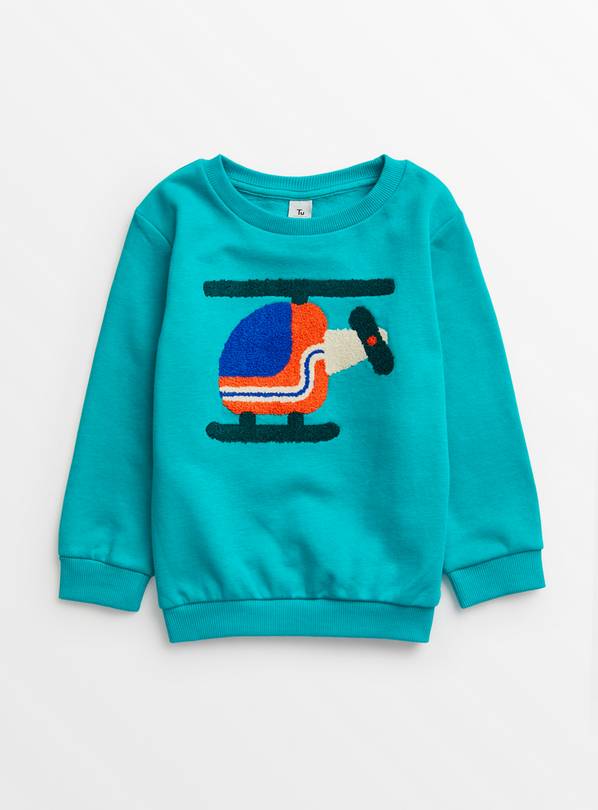 Buy Green Helicopter Sweatshirt 4-5 years | Jumpers and hoodies | Argos