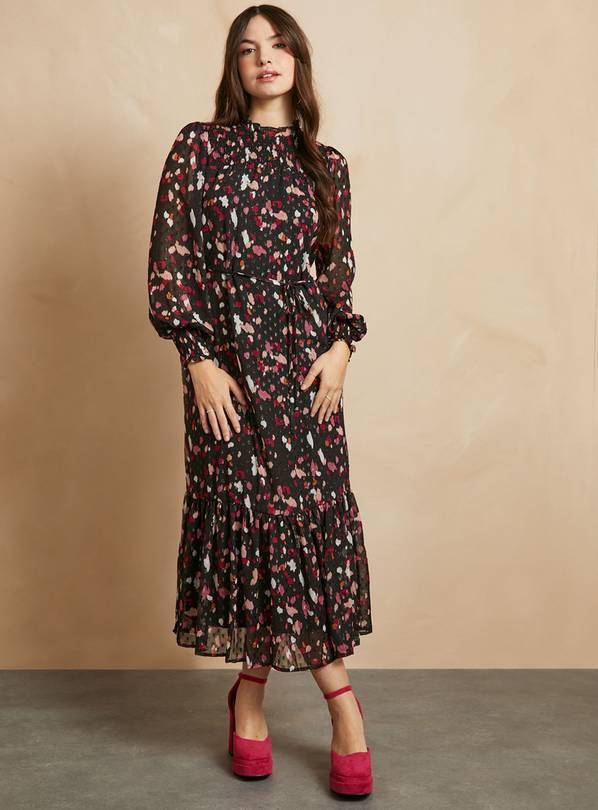 Buy EVERBELLE Animal Floral Print High Neck Dress 8 | Dresses | Argos