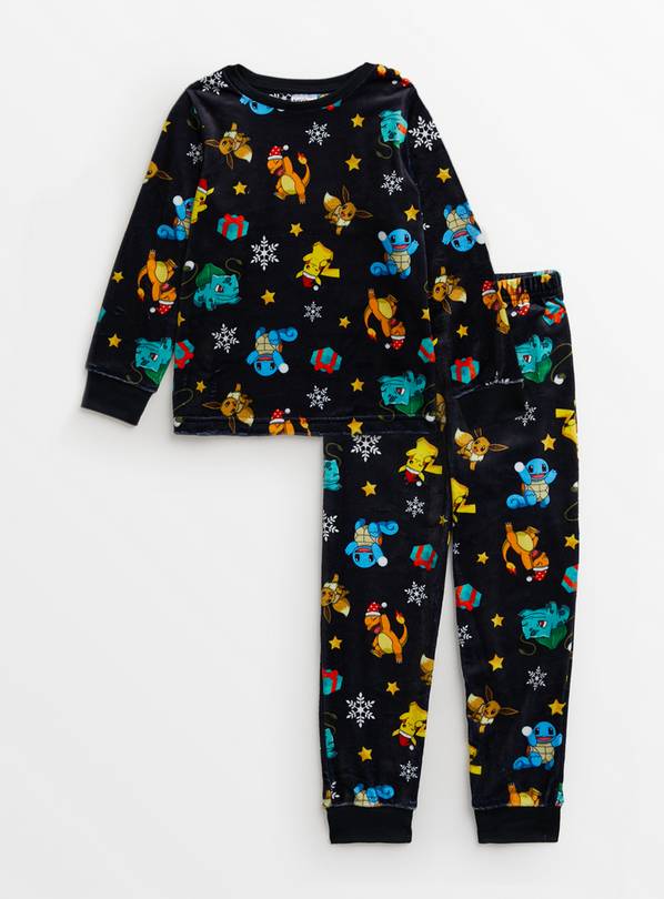 Buy Pokemon Black Fleece Christmas Pyjamas 9-10 years | Kids fancy ...