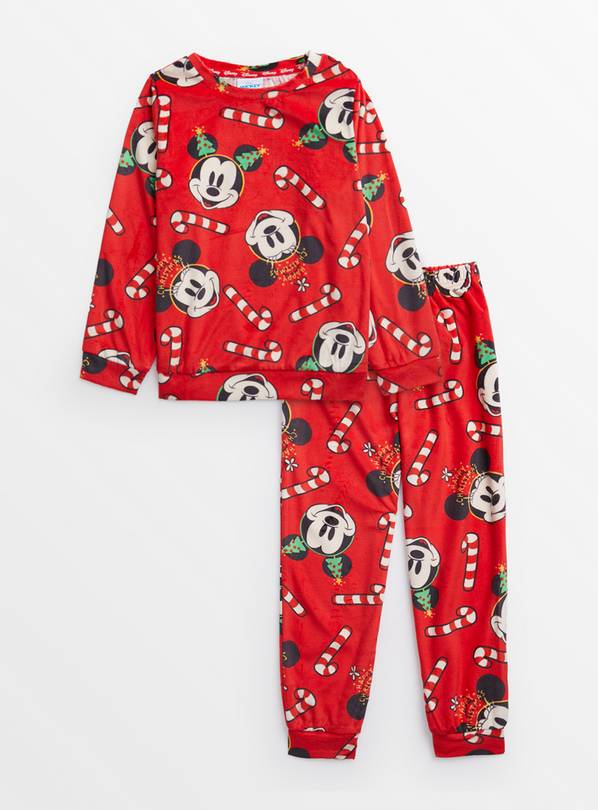Buy Kids' Mini Me Disney Red Mickey Mouse Fleece Pyjamas 1-1.5 years ...