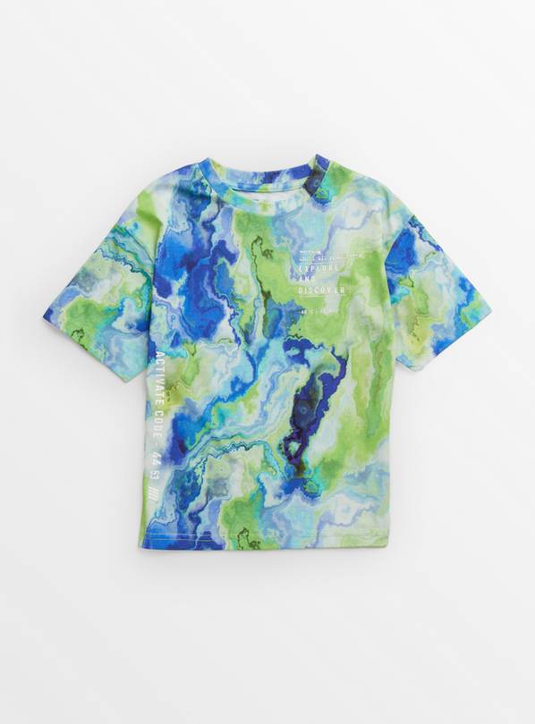 Buy Watercolour Marble Short Sleeve T-Shirt 4 years | T-shirts and ...