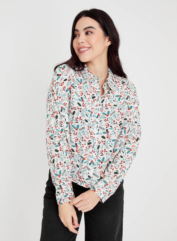 Buy Holly Print Christmas Shirt 20 | Shirts | Argos