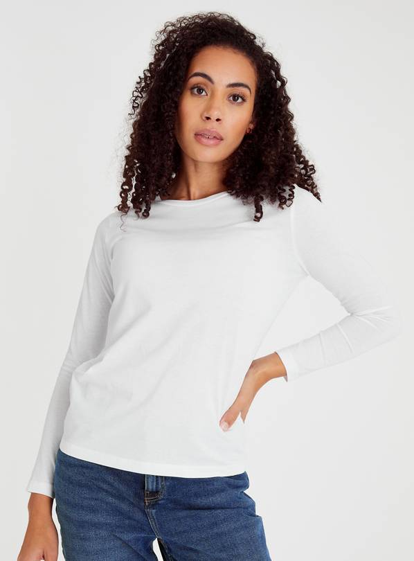 Buy White & Navy Regular Fit Tops 2 Pack 10 | T-shirts | Argos