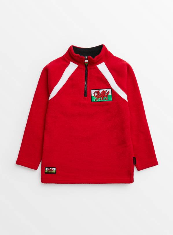 Buy Wales Rugby Red Half Zip Fleece 2 years | T-shirts and shirts | Argos