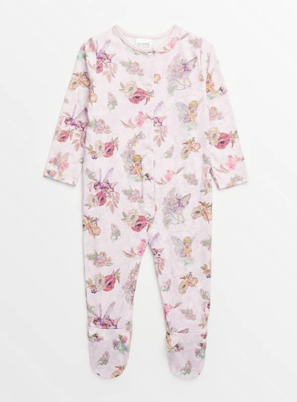 Buy Flower Fairies Purple Floral Sleepsuit Up to 3 mths | Sleepsuits ...