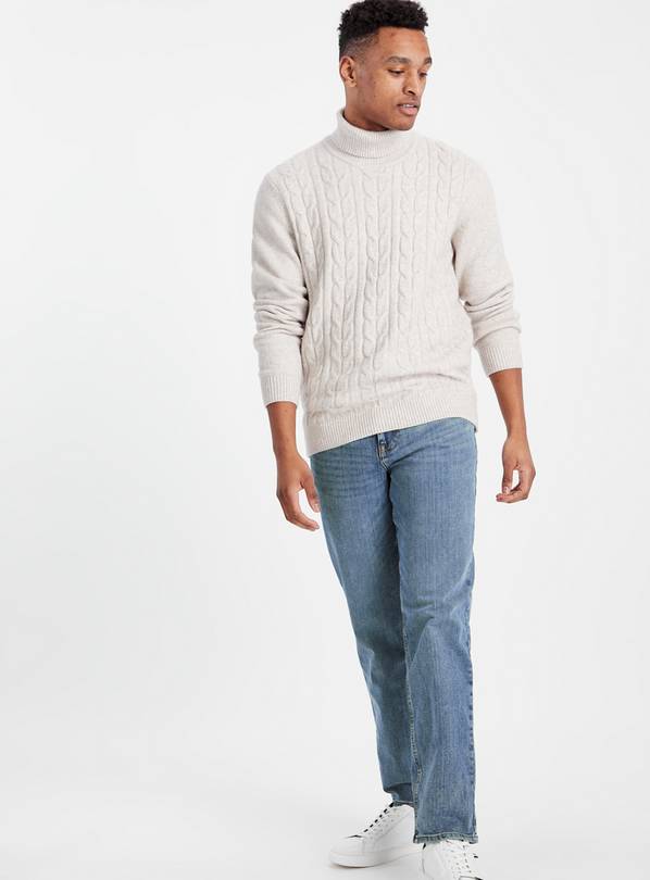 Buy Flexible Stretch Light Denim Straight Leg Jeans 34R | Jeans | Argos