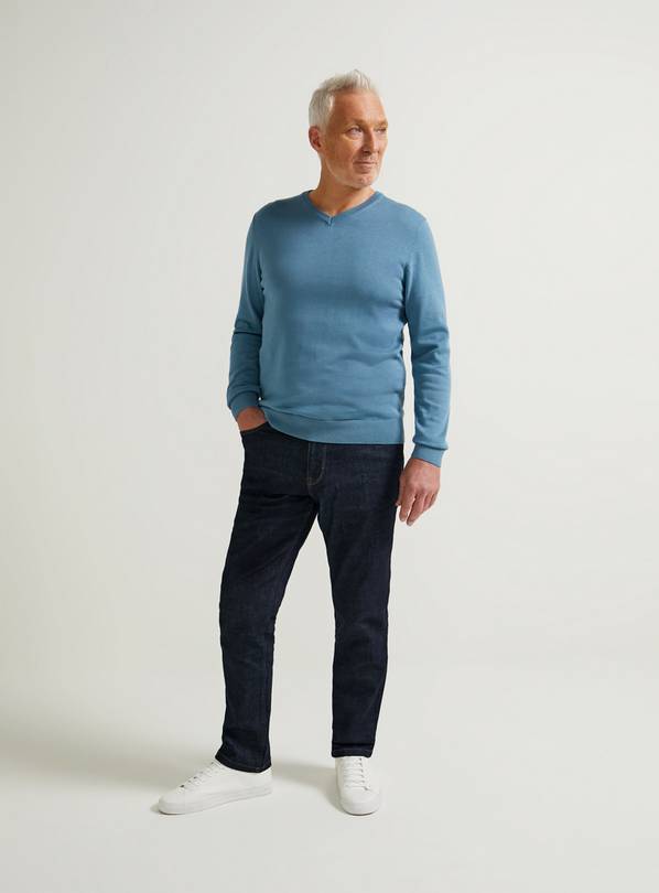 Buy UNION WORKS Dark Denim Straight Leg Jeans 36R | Jeans | Argos
