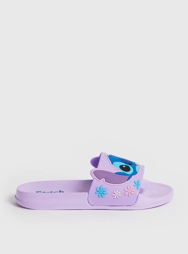 Buy Disney Lilac Lilo & Stitch Slip-On Sliders 13 Infant | Sandals and ...