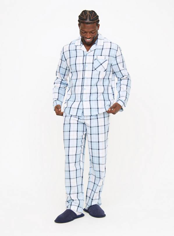 Buy Blue Check Woven Traditional Pyjamas XXL | Pyjamas | Argos