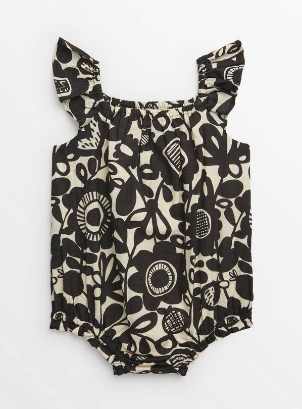 Buy Tu X Scion Mini Me Monochrome Kukkia Woven Romper 18-24 months ...