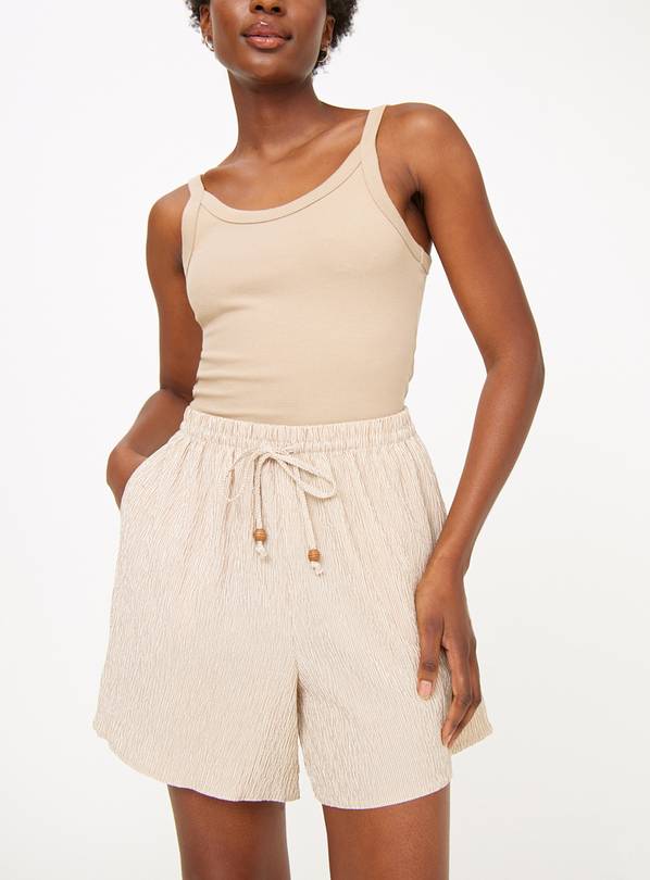Buy Stone Crinkle Drawstring Shorts 14 | Shorts | Argos