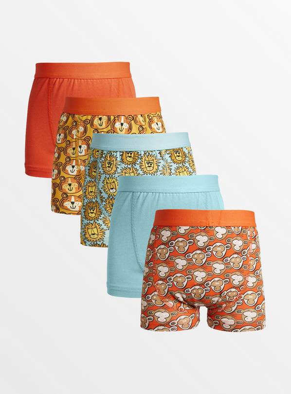 Buy Jungle Print Trunks 5 Pack 6-7 years | Underwear and socks | Argos