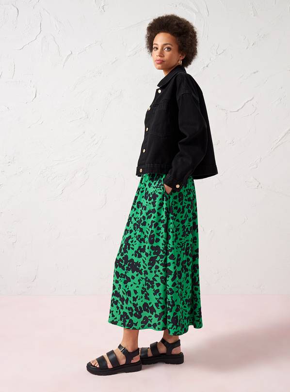Buy EVERBELLE Green Animal Print Maxi Skirt 12 | Skirts | Argos