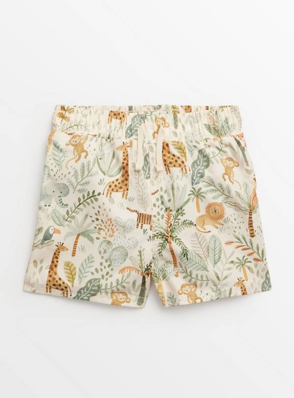 Buy Cream Safari Print Swimming Trunks Up to 3 mths | Swimwear | Argos