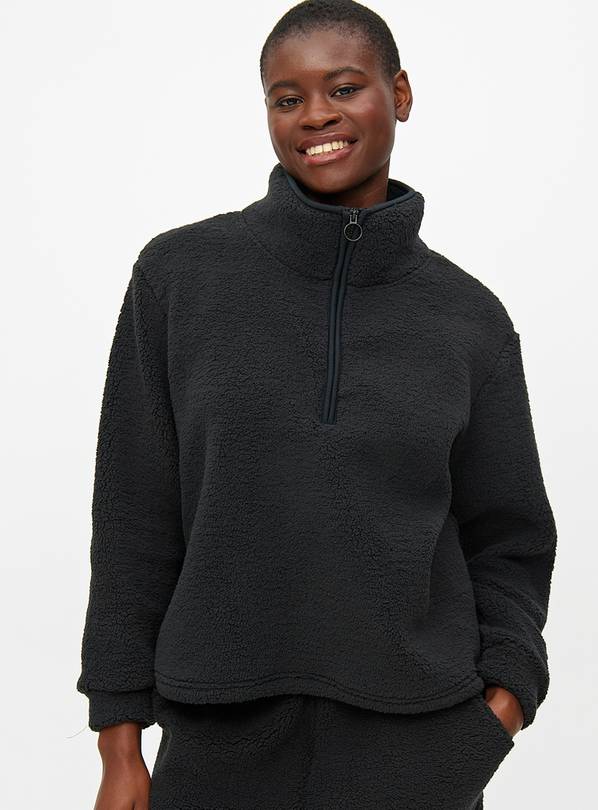 Buy Black Coord Quarter Zip Fleece Top 18 | Pyjamas | Argos
