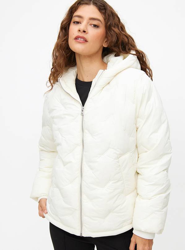 Buy Cream Short Padded Jacket M | Coats | Argos