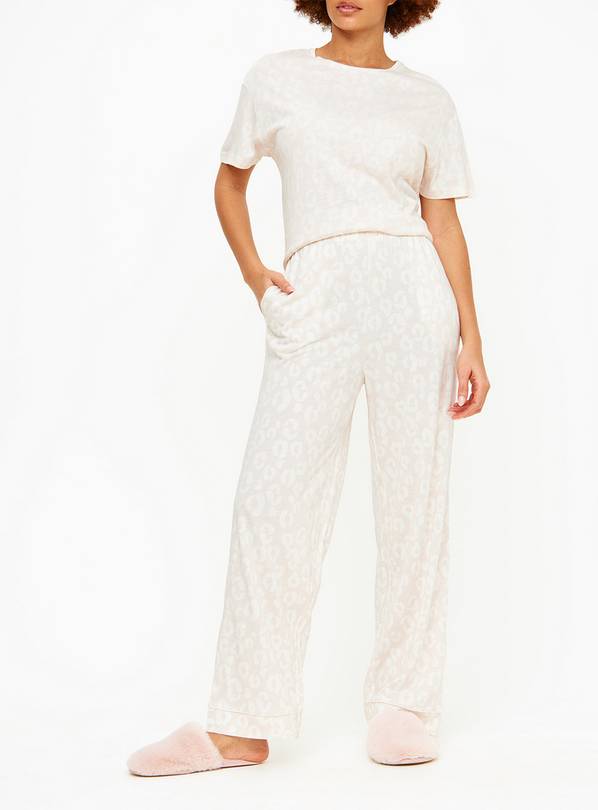 Buy Neutral Leopard Print Pyjama Bottoms XL | Pyjamas | Argos