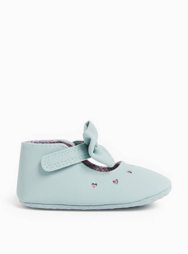 Buy Light Blue Bow Shoes 6-9 months | Shoes and slippers | Argos