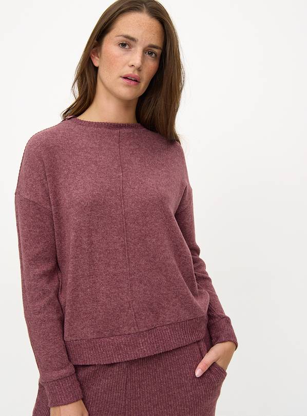 Buy Purple Soft Touch Pin Tuck Ribbed Coord Jumper L | Jumpers | Argos