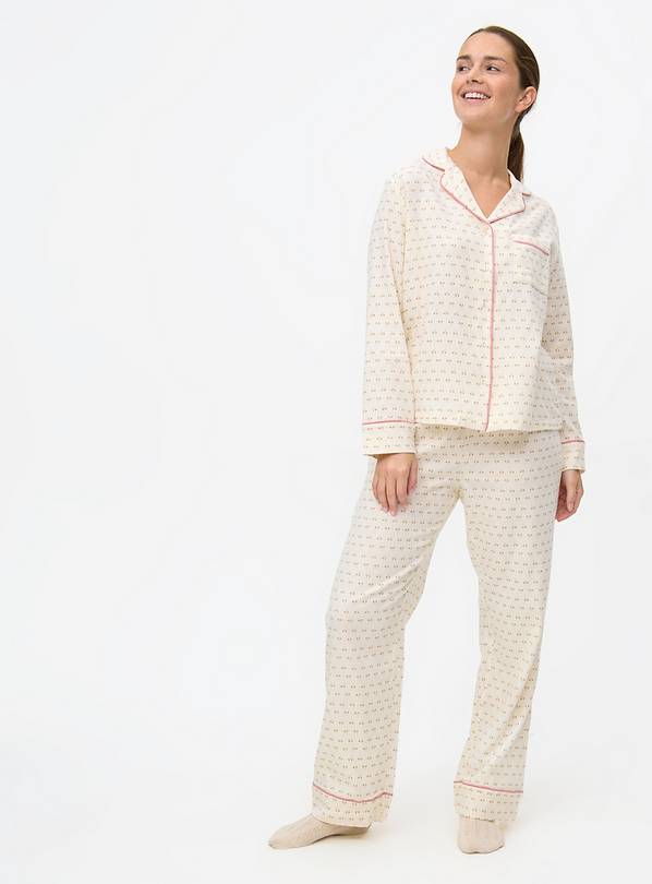 Buy Pink Micro Floral Traditional Pyjamas 8 | Pyjamas | Argos