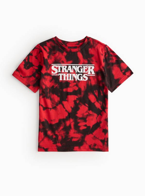 Buy Stranger Things Red Tie-Dye Printed T-Shirt 12 years | T-shirts and ...