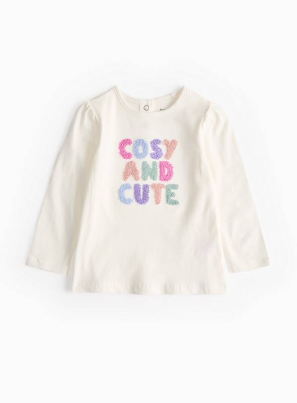 Buy Cream Cute & Cosy Long Sleeve Top 18-24 months | Tops and t-shirts ...