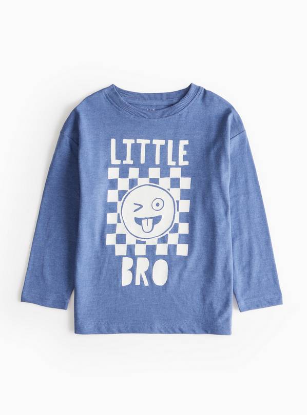 Buy Little Bro Slogan Long Sleeve T-Shirt 2-3 years | T-shirts and ...