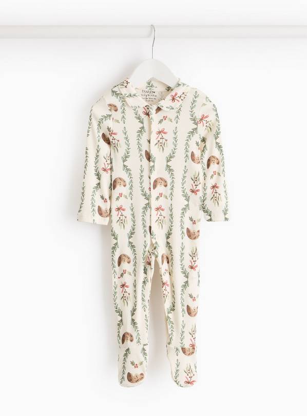 Buy Christmas Pudding Printed Sleepsuit Up to 1 mth | Sleepsuits and ...