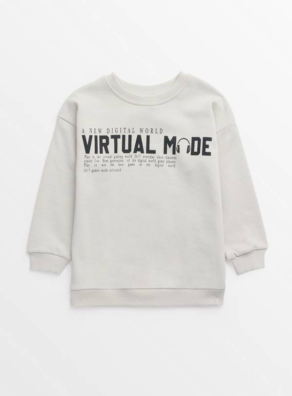 Buy Grey Virtual Mode Graphic Sweatshirt 5 years | Jumpers and hoodies ...