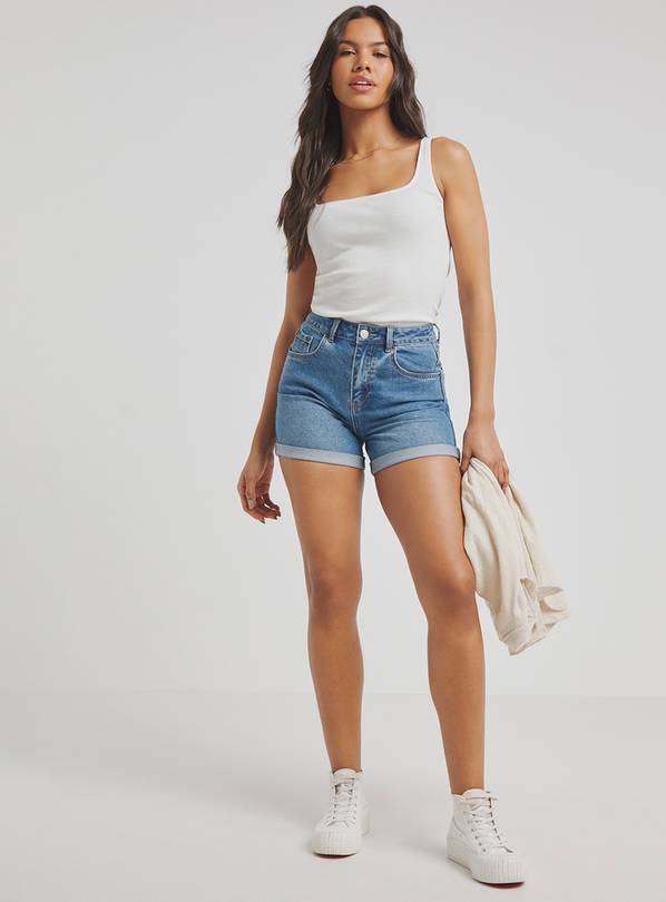 Buy SIMPLY BE Roll Hem Mom Short 32 | Shorts | Argos
