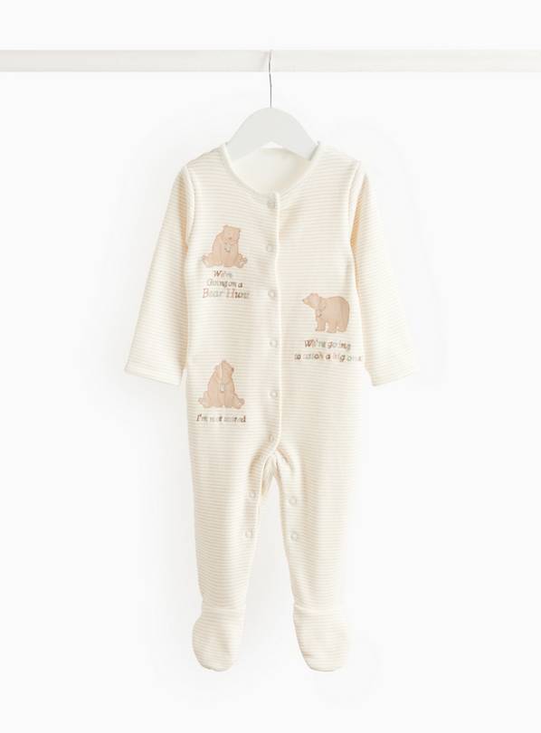 Buy Bear Hunt Beige Character Print Sleepsuit 12-18 months | Sleepsuits and pyjamas | Argos