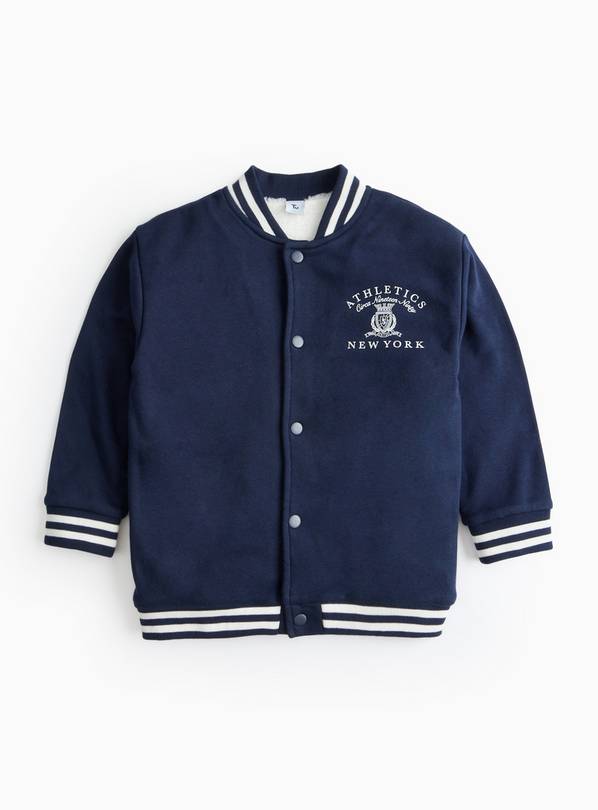 Buy Navy Retro Borg Lined Bomber Jacket 5 years | Coats and jackets | Argos