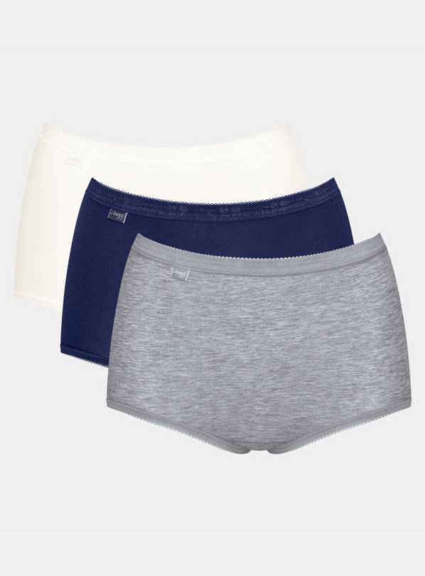 Buy SLOGGI Basic Maxi C3P Grey, Navy & White 10 | Knickers | Argos
