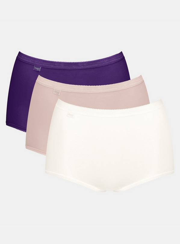 Buy SLOGGI Basic Maxi C3P Purple, Pink & White 10 | Knickers | Argos