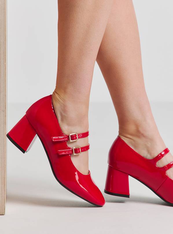 Buy SIMPLY BE Block Heel Mary Jane Court Wide Fit 4 | Shoes | Argos