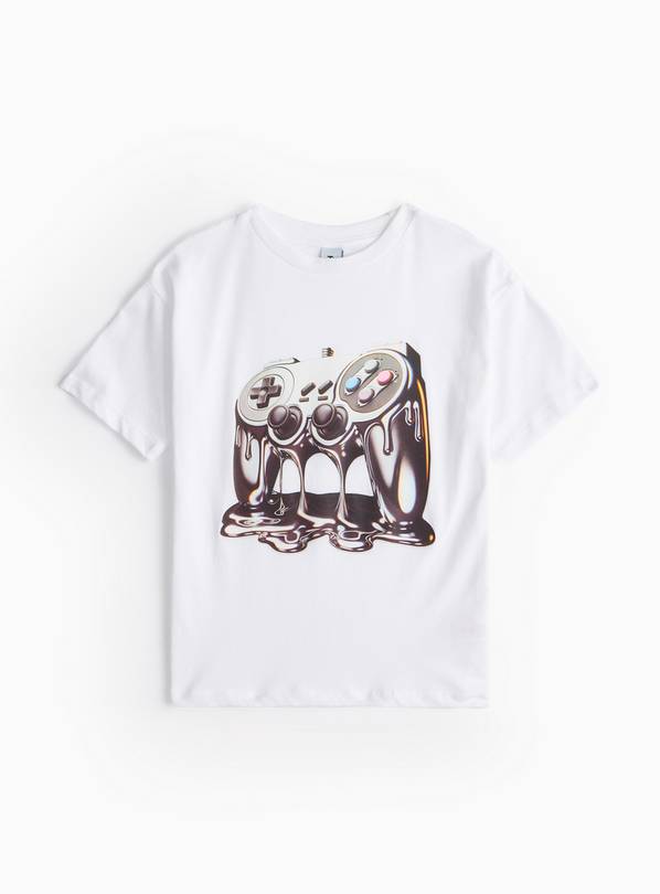 Buy White Game Controller Graphic T-Shirt 9 years | T-shirts and shirts ...