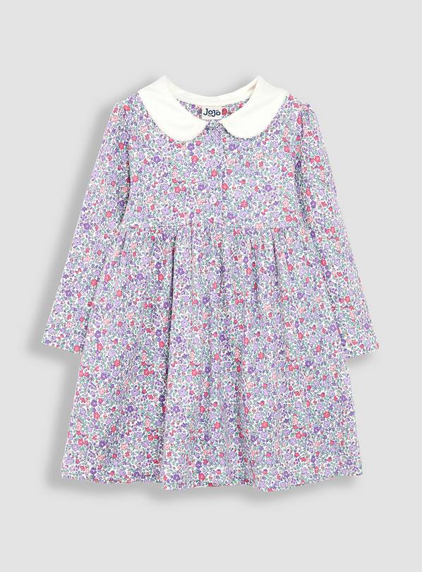 Buy JOJO MAMAN BÉBÉ Ditsy Floral Peter Pan Dress 6-7 Years | Dresses ...
