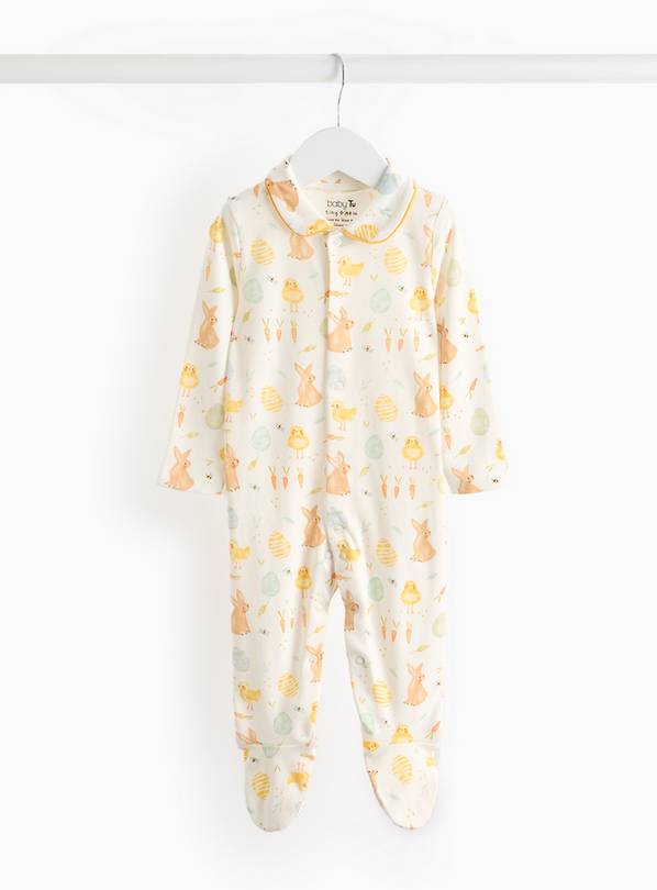 Buy Easter Print Long Sleeve Sleepsuit Up to 1 mth | Sleepsuits and ...